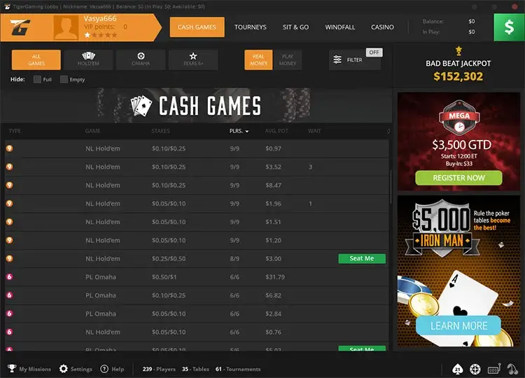 TigerGaming Poker Review 2024 - Everything you need to know